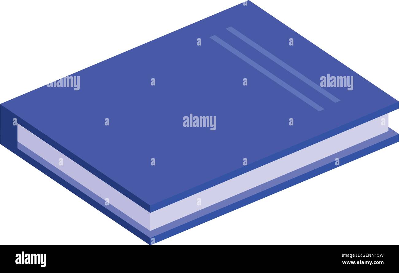 Book blue icon isometric hi-res stock photography and images - Alamy
