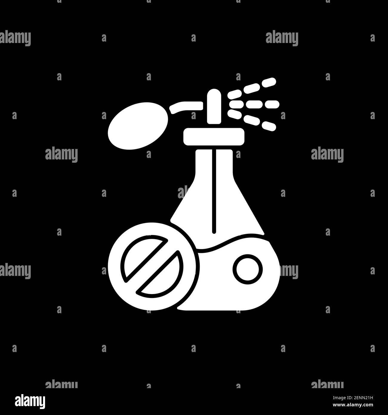No synthetic fragrances dark mode glyph icon Stock Vector Image & Art ...