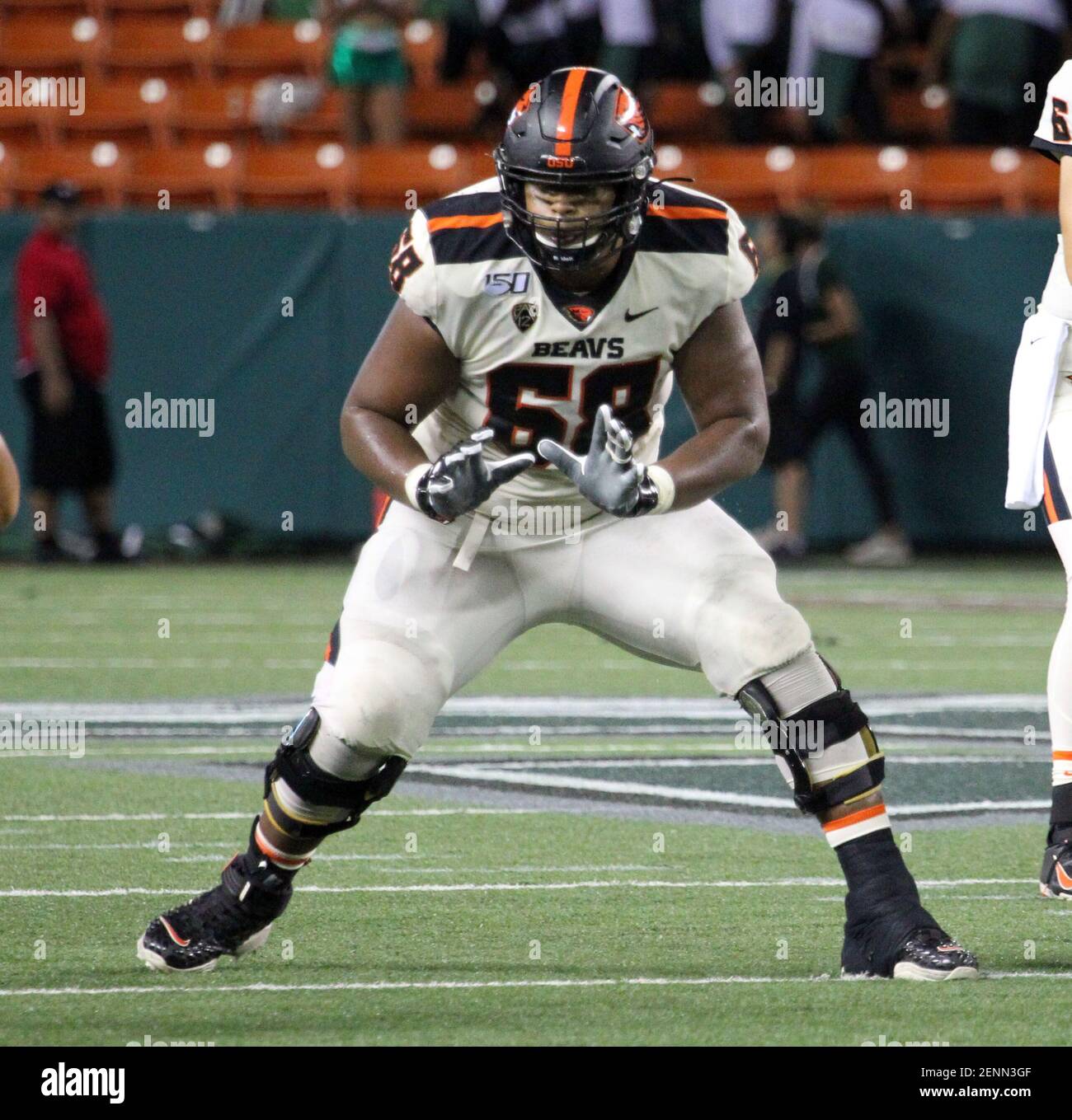 September 7, 2019 - Oregon State Beavers offensive lineman Brandon ...