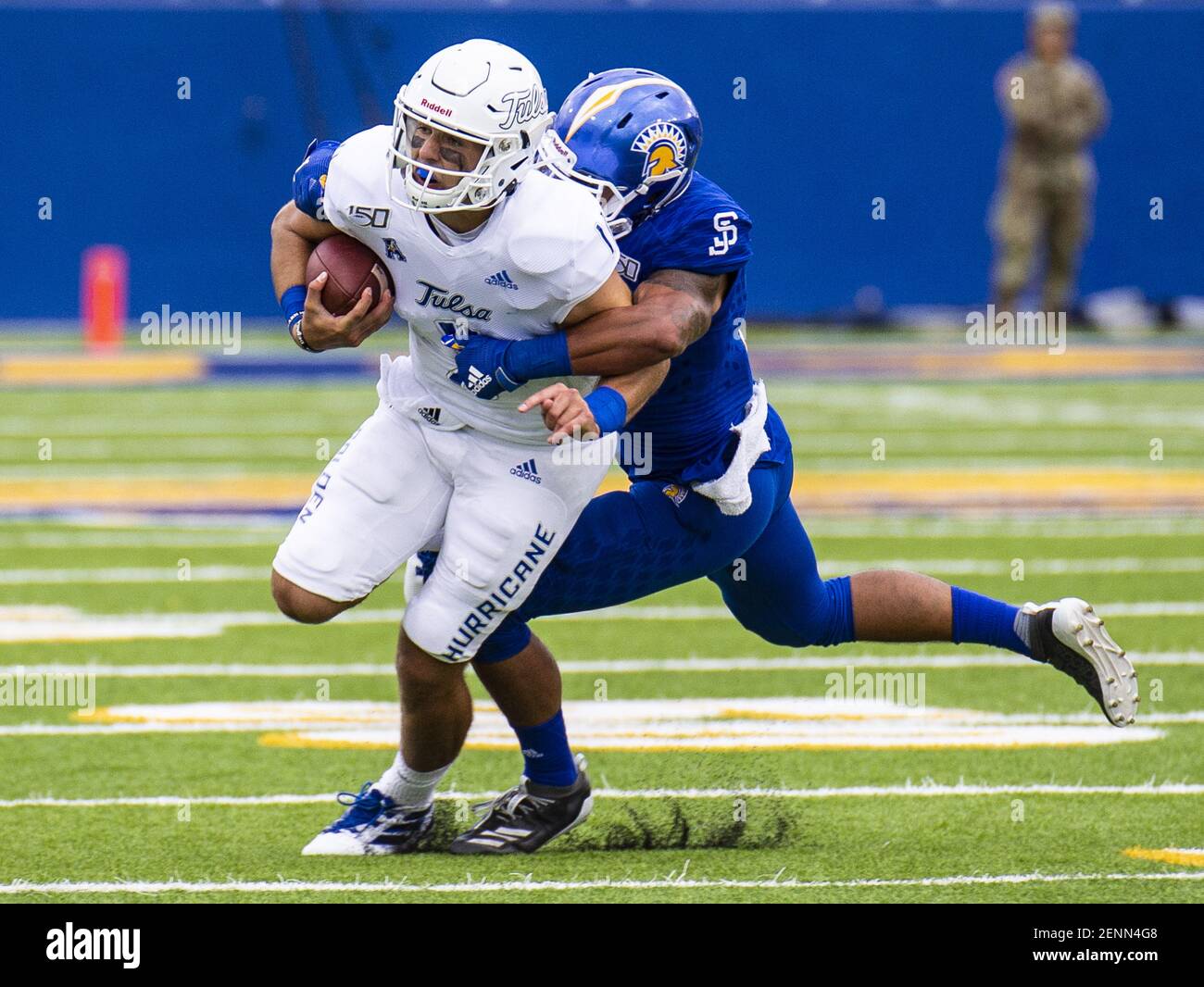 Sept 07, 2019, San Jose, CA U.S.A. Tulsa quarterback Zach Smith (11 ...