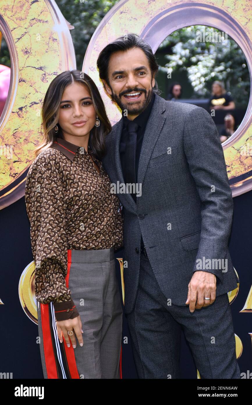 MEXICO CITY, MEXICO - SEPTEMBER 8: Isabela Moner and Eugenio Derbez poses for photos during a ...