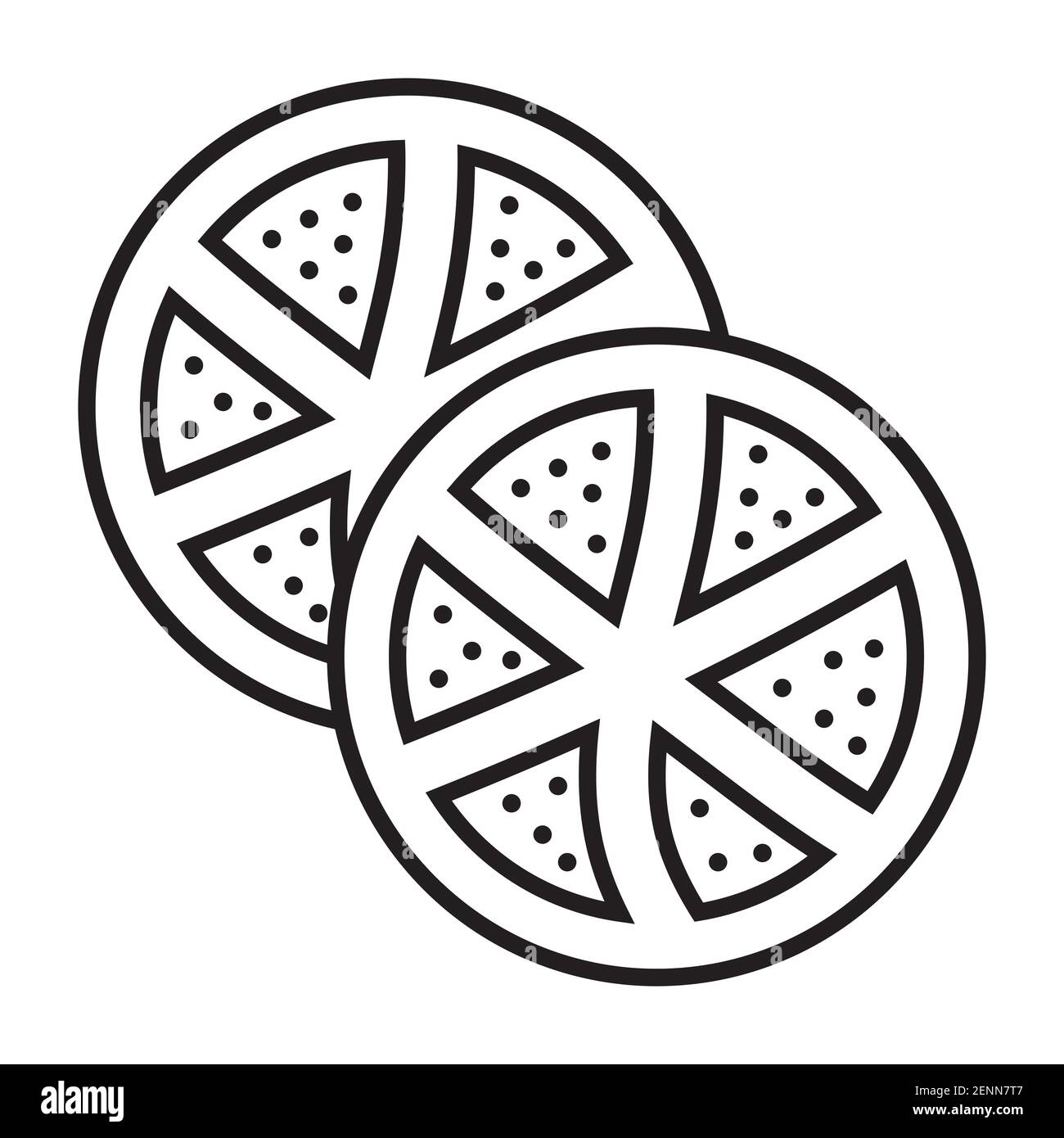 Line art vector icon sliced of tomatoes / tomato for apps and websites ...