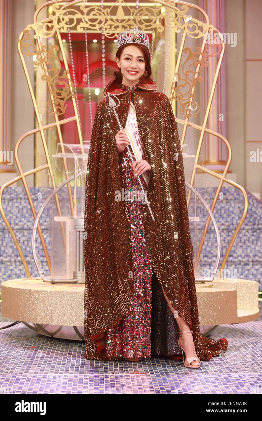 Winner Carmaney Wong poses during the award ceremony after the finale ...