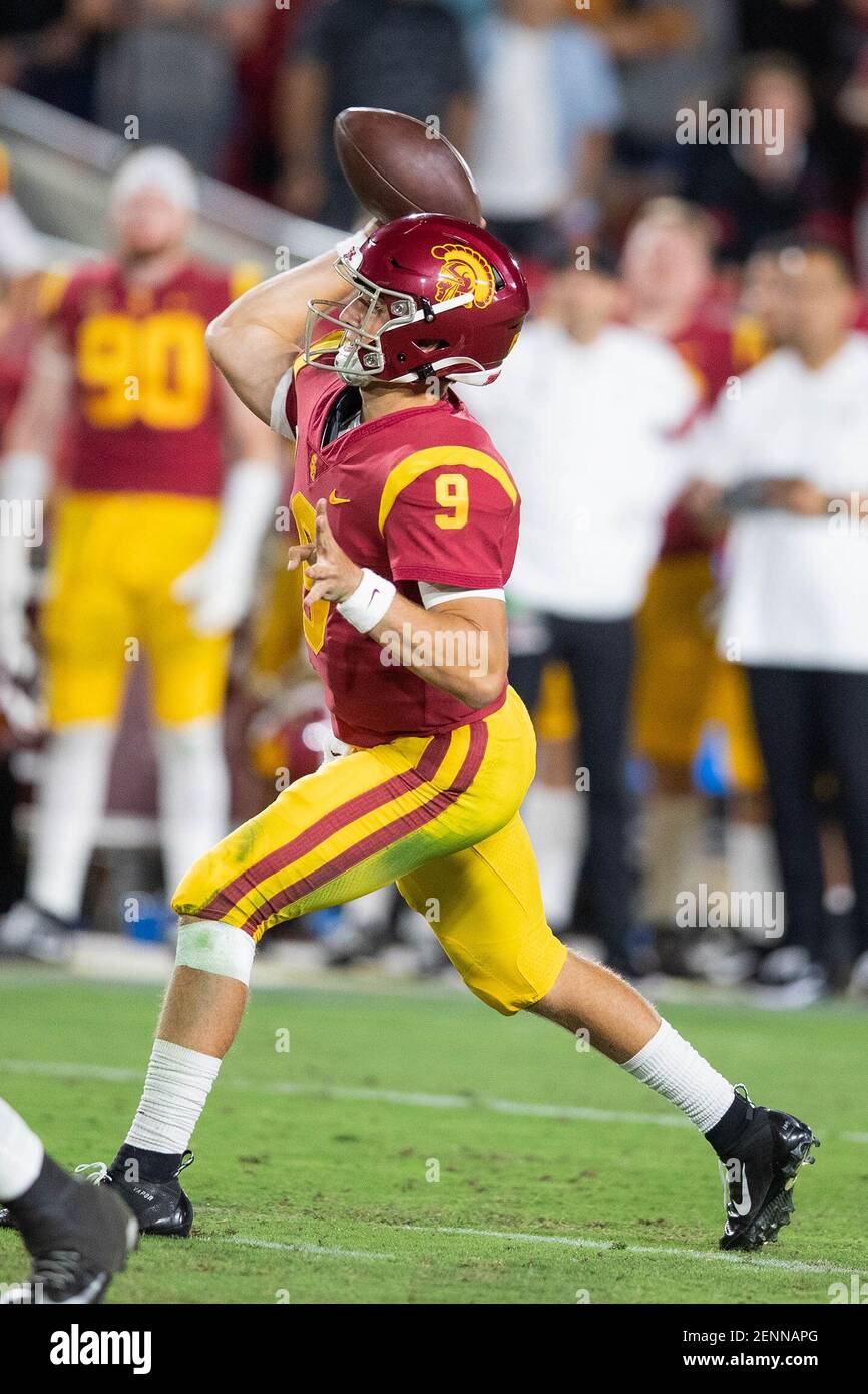 September 7, 2019 Los Angeles, CA...USC quarterback (9) Kendon Slovis ...