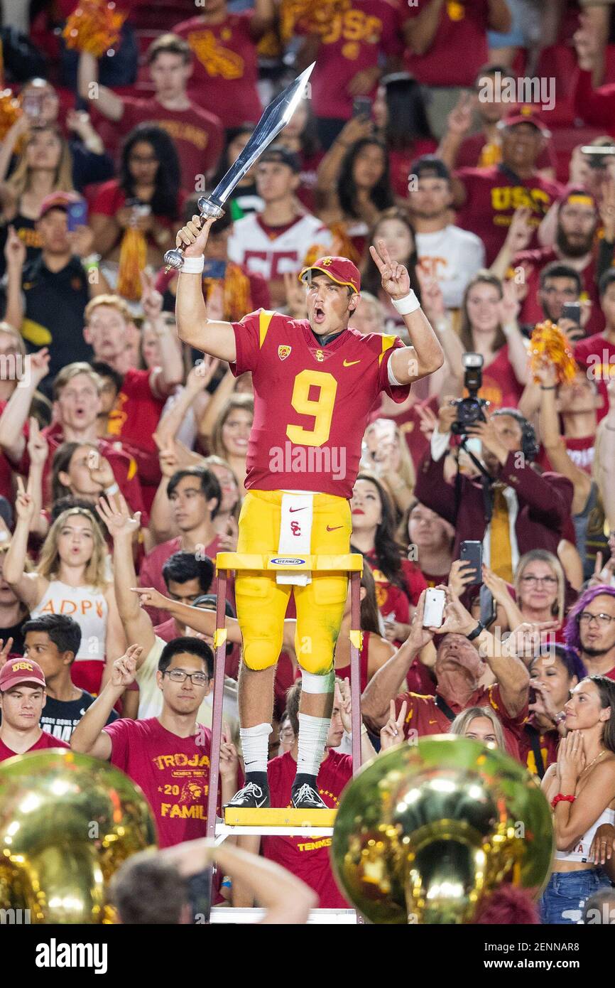 September 7, 2019 Los Angeles, CA...USC quarterback (9) Kendon Slovis ...