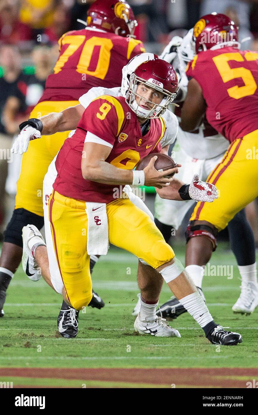 September 7, 2019 Los Angeles, CA...USC quarterback (9) Kendon Slovis ...