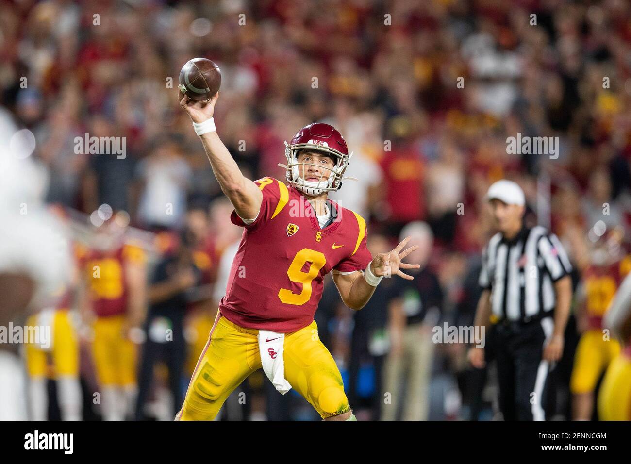 September 7, 2019 Los Angeles, CA...USC quarterback (9) Kedon Slovis ...