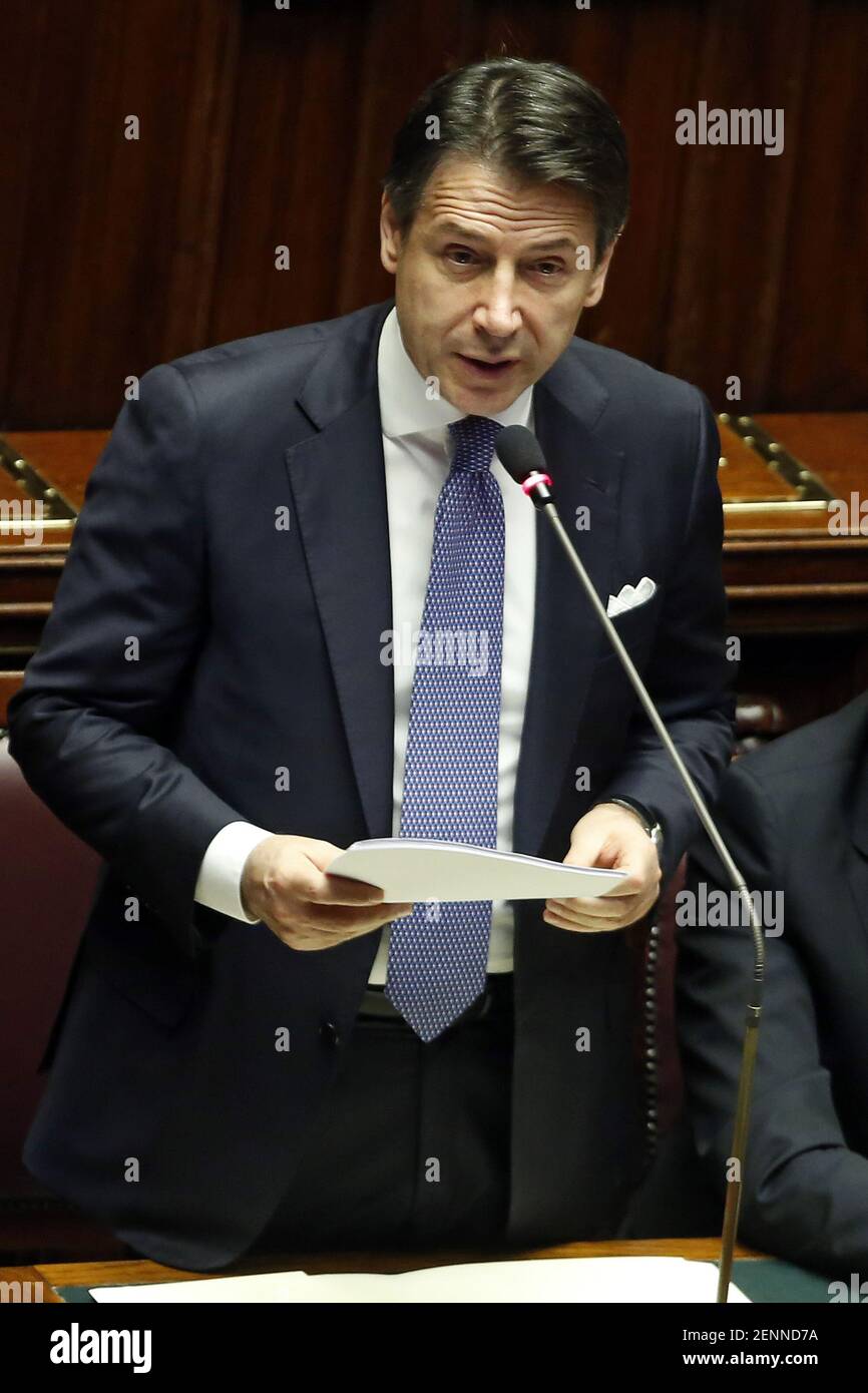 Giuseppe Conte during his speech Rome September 9th 2019. Lower Chamber ...