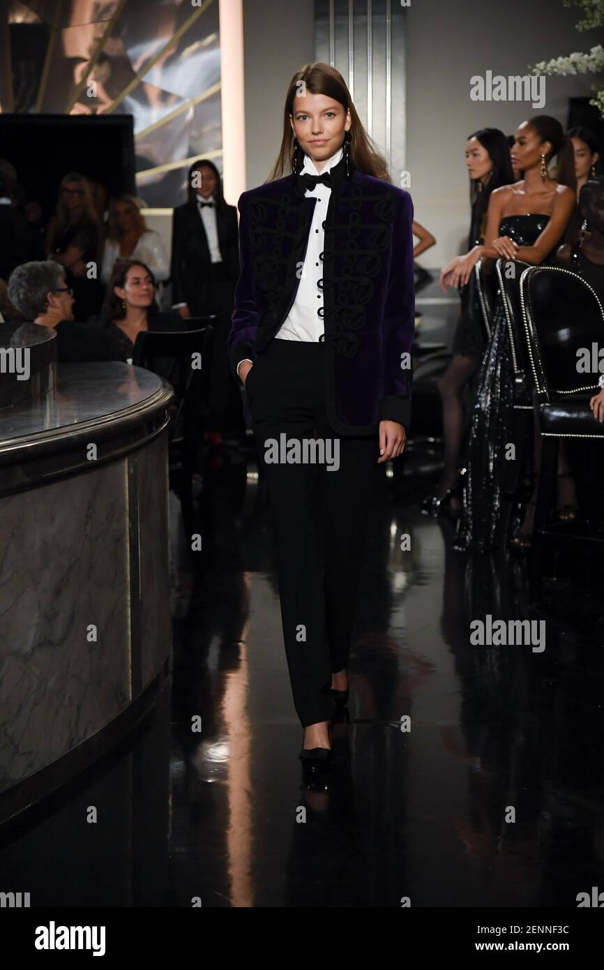 Model Mathilde Henning walking on the runway during the Ralph Lauren ...