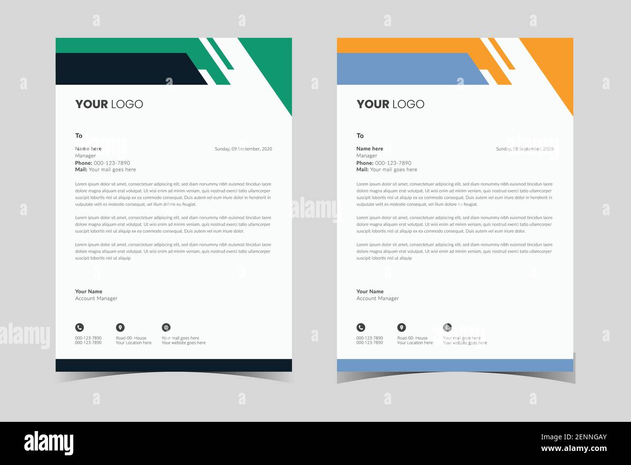 Professional Letterhead Template. Minimalist Letterhead Template ...