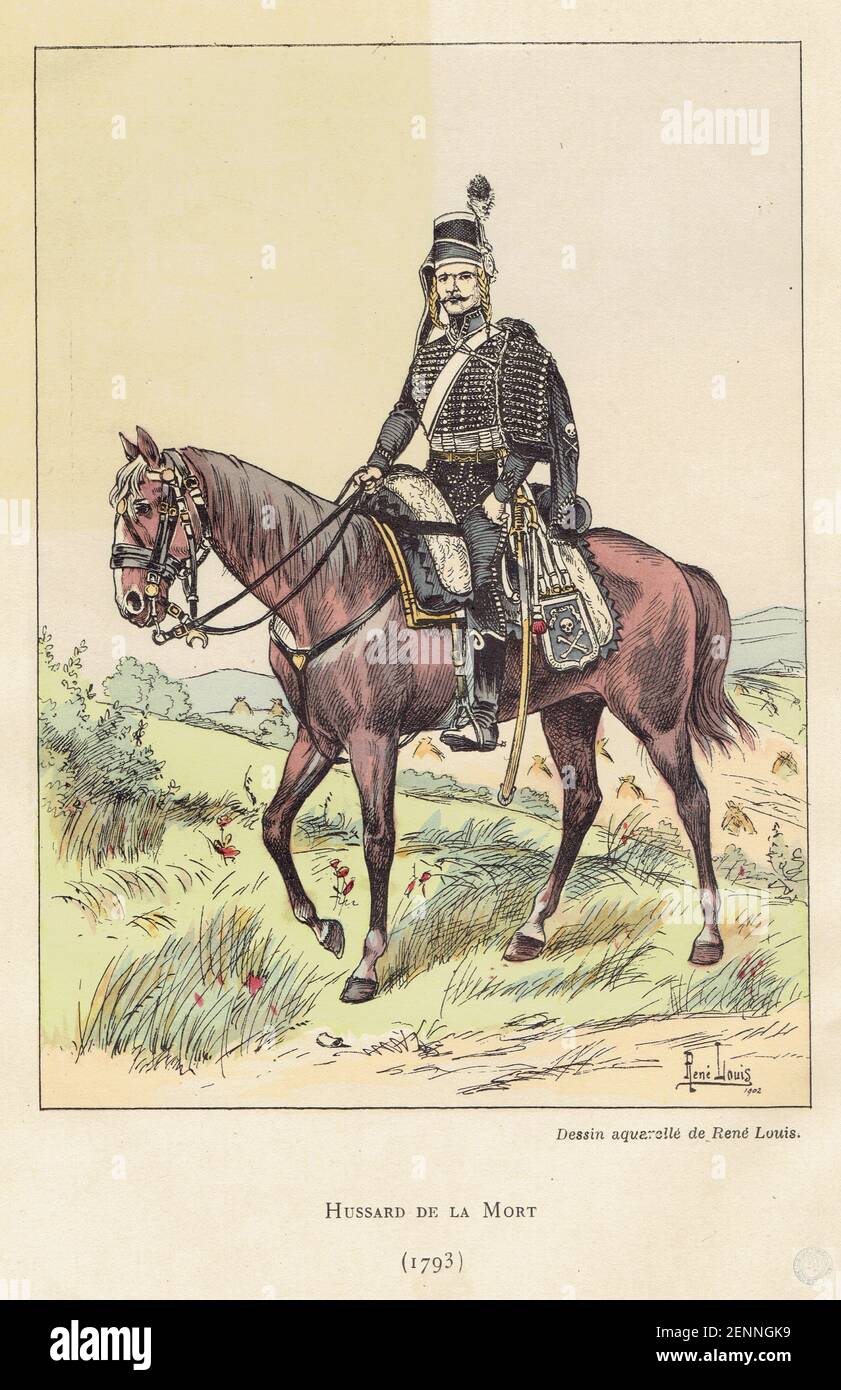 hussard de la mort en 1793 Stock Photo - Alamy