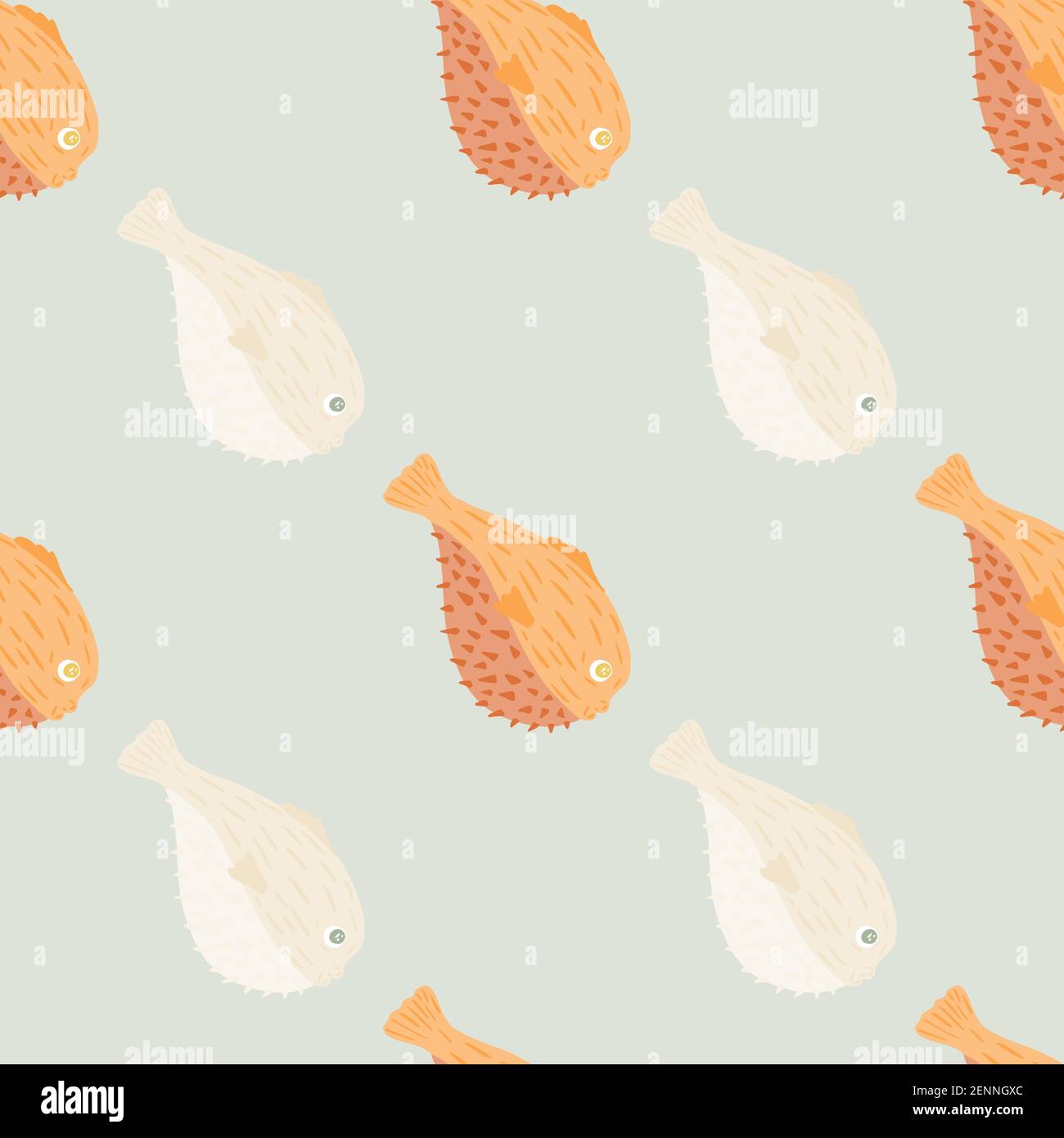 Pufferfish pattern Stock Vector Images - Alamy