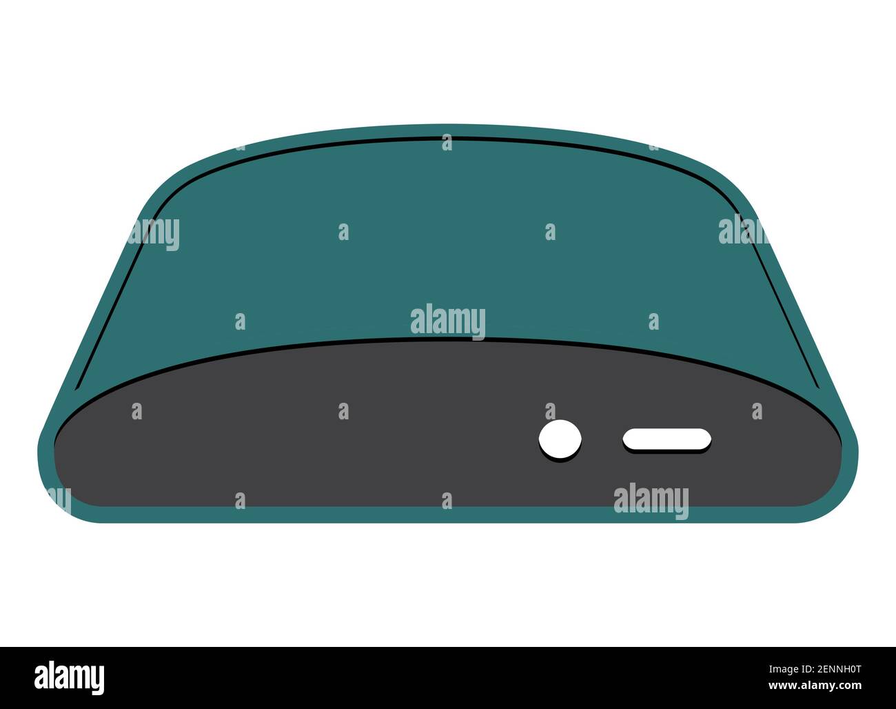 TV box or digital media player setup box flat color icon for apps and ...