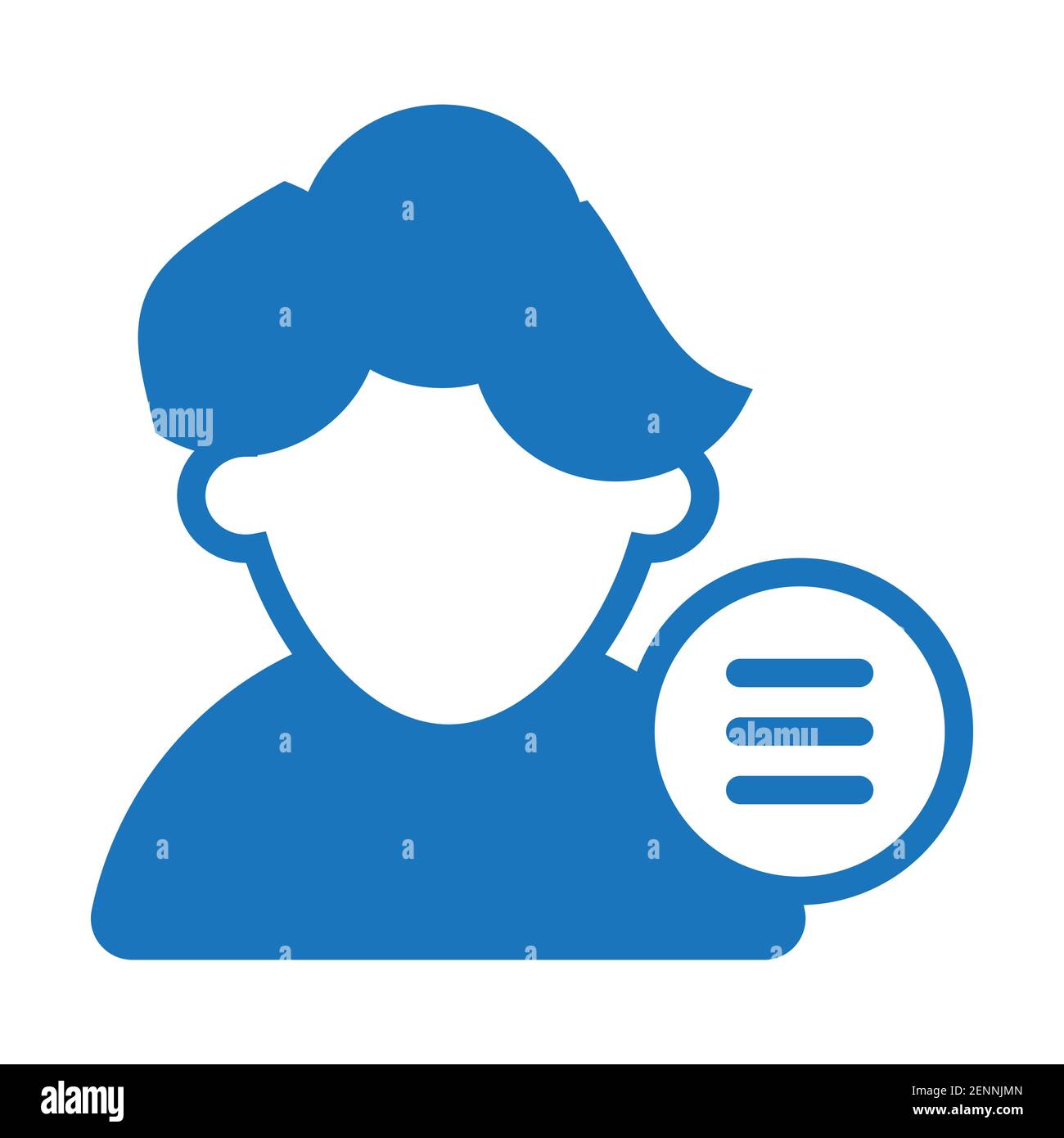 Male user profile or account menu flat color icon for apps and websites ...