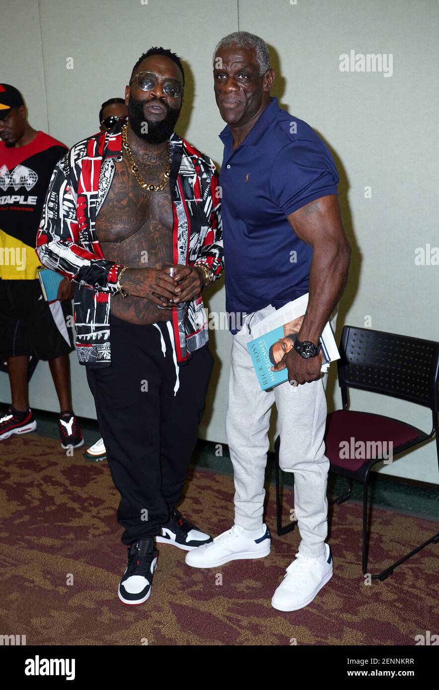 MIAMI, FL - SEPT 9: Rick Ross and James Boss Sawyer are seen during an ...