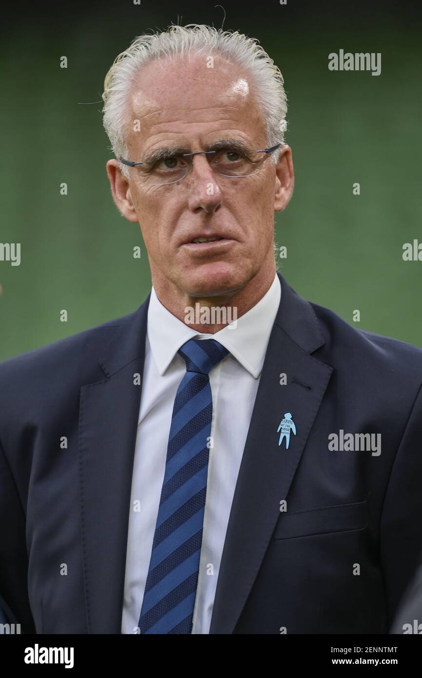 The Irish Coach Mike McCarthy during the International Friendly match ...