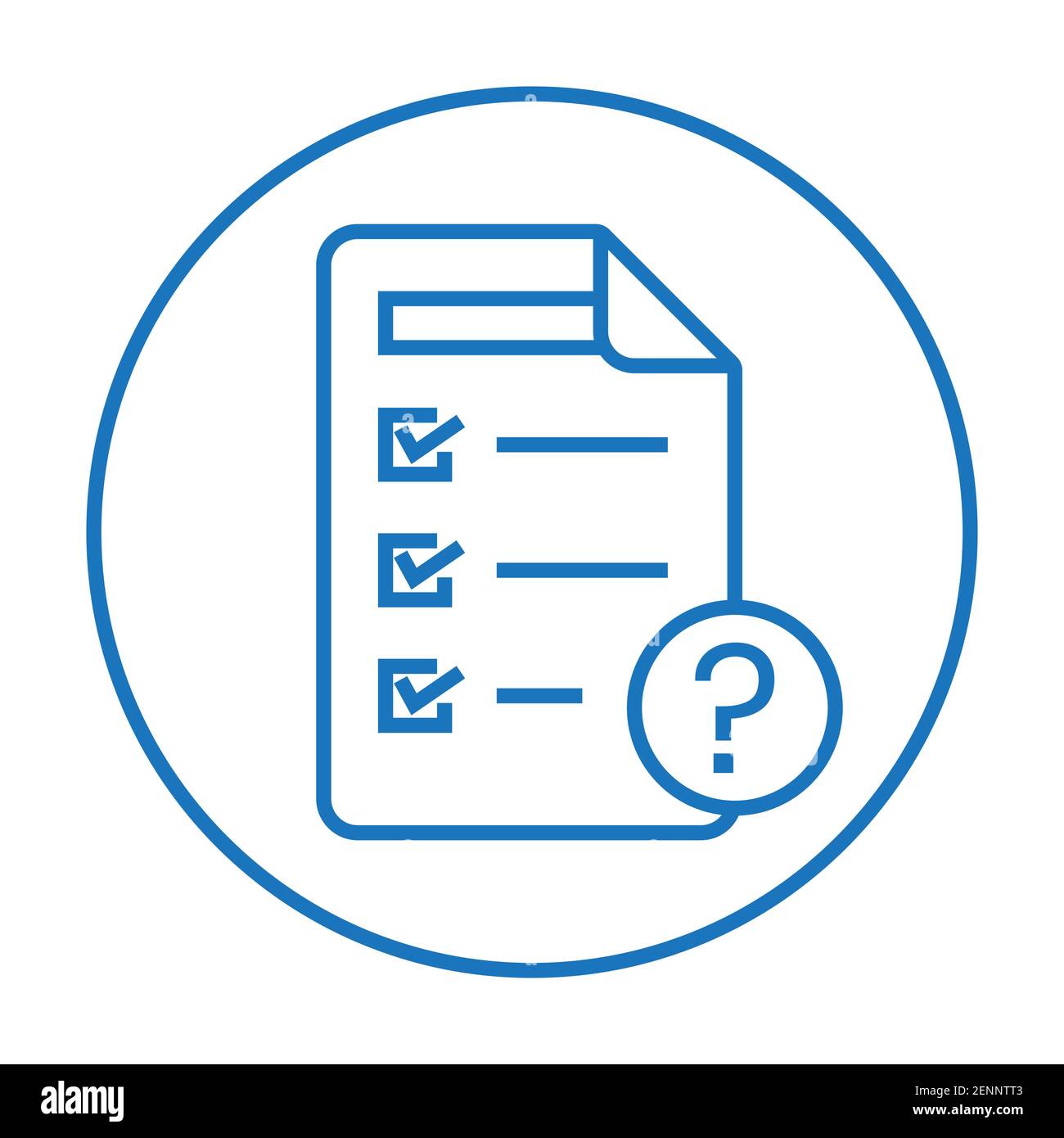 Rounded the hypothesis or basic assumption line art icon for apps or ...