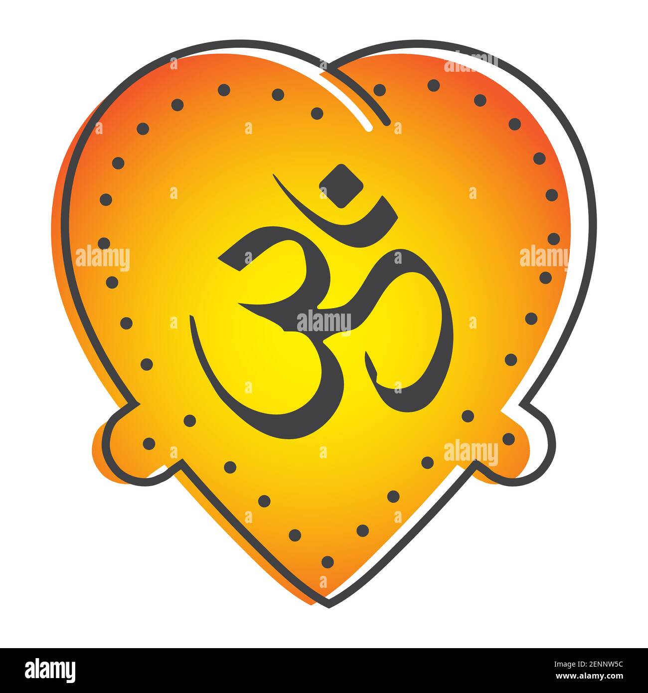 sign or symbol a aum / om hinduism flat vector for apps or websites ...