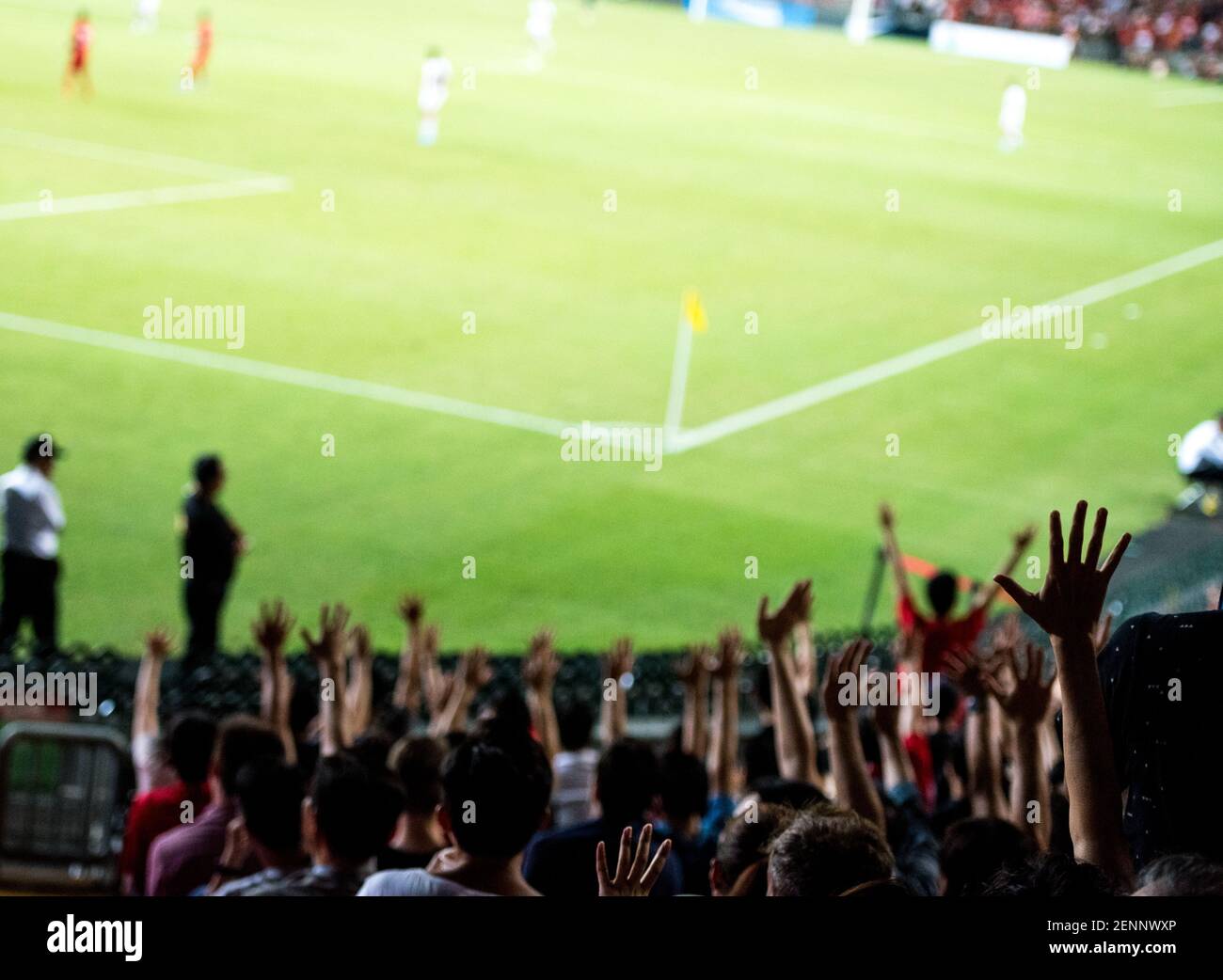 Protesters raise their hand to symbolise the '5 Demands' of the anti ...