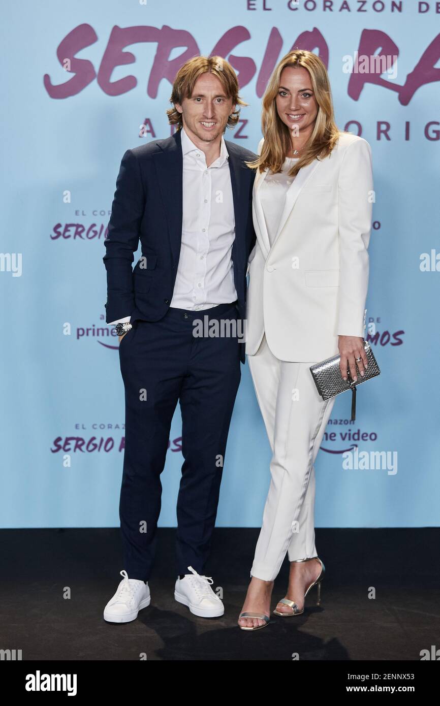 Luka Modric and Vanja Bosnic attend the El Corazon De Sergio Ramos ...