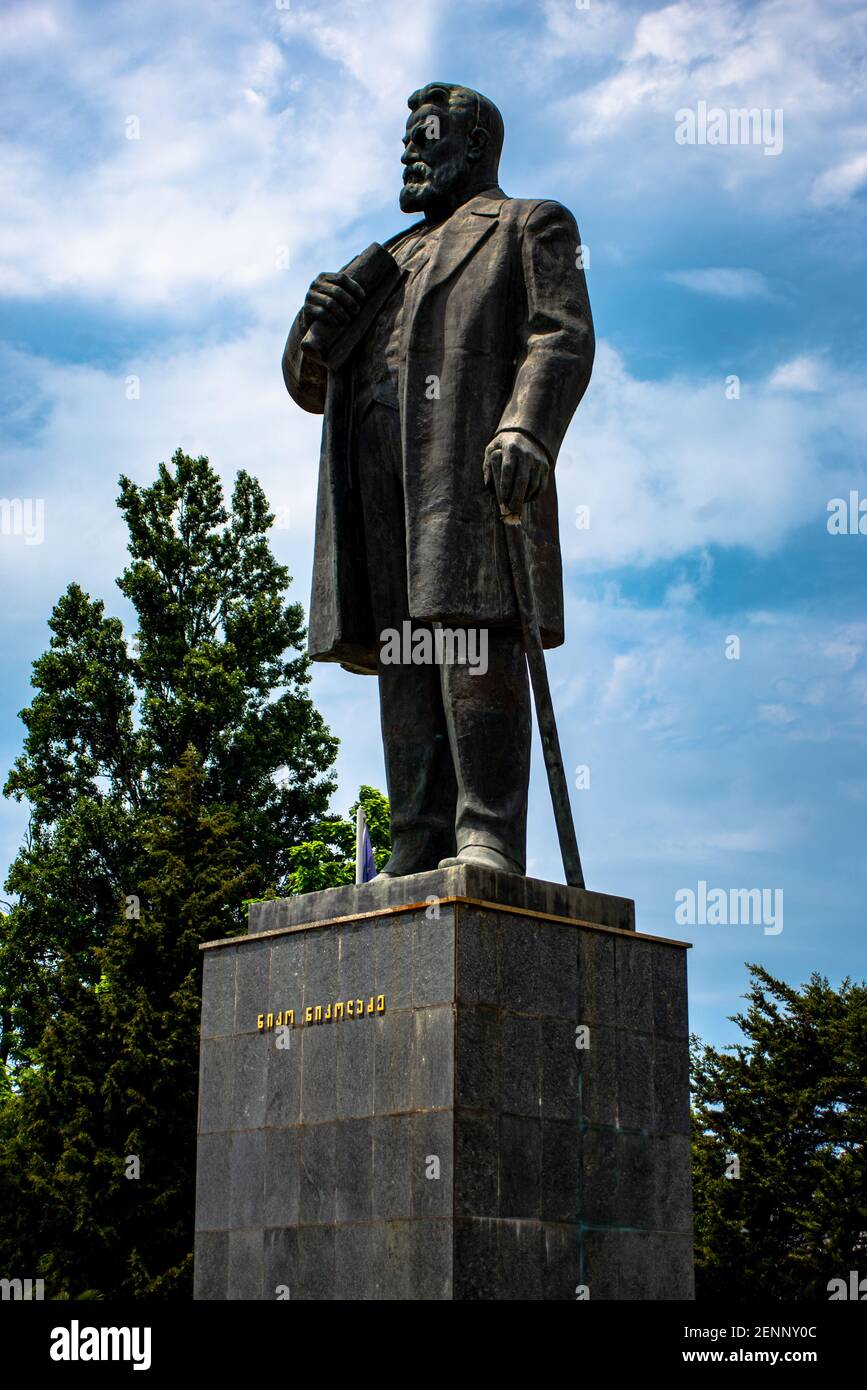 Niko Nikoladze statue Stock Photo - Alamy