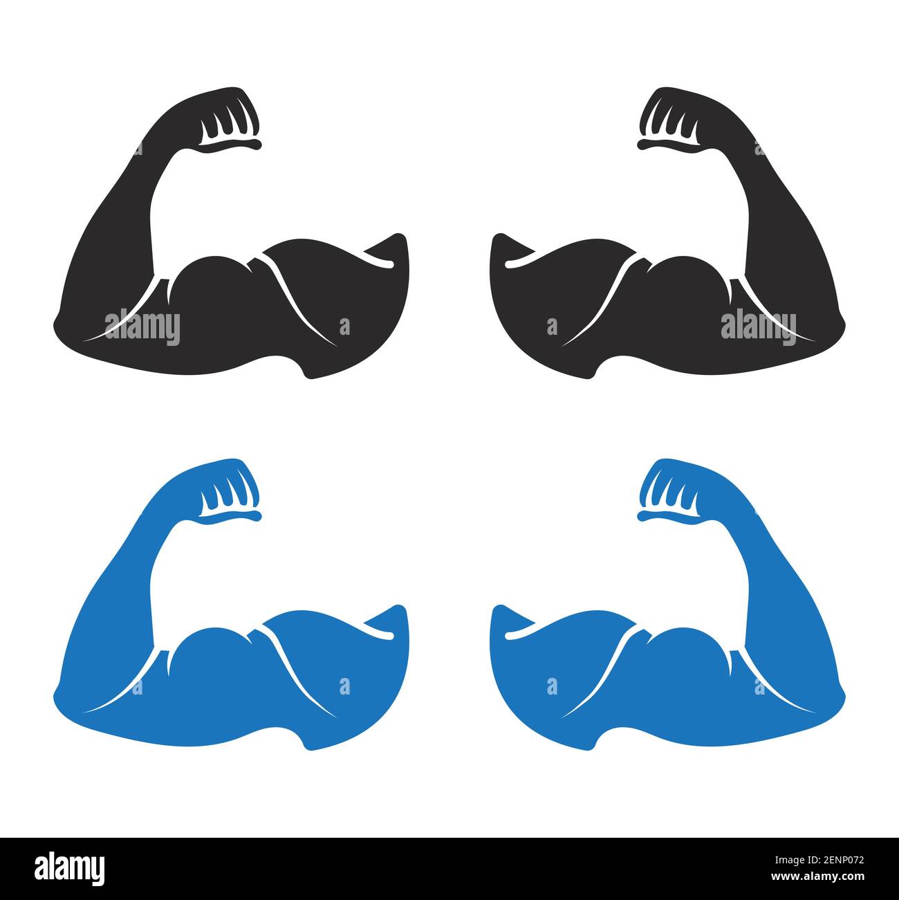 Strong Bodybuilder Biceps Flex Arm Vector Icon Download