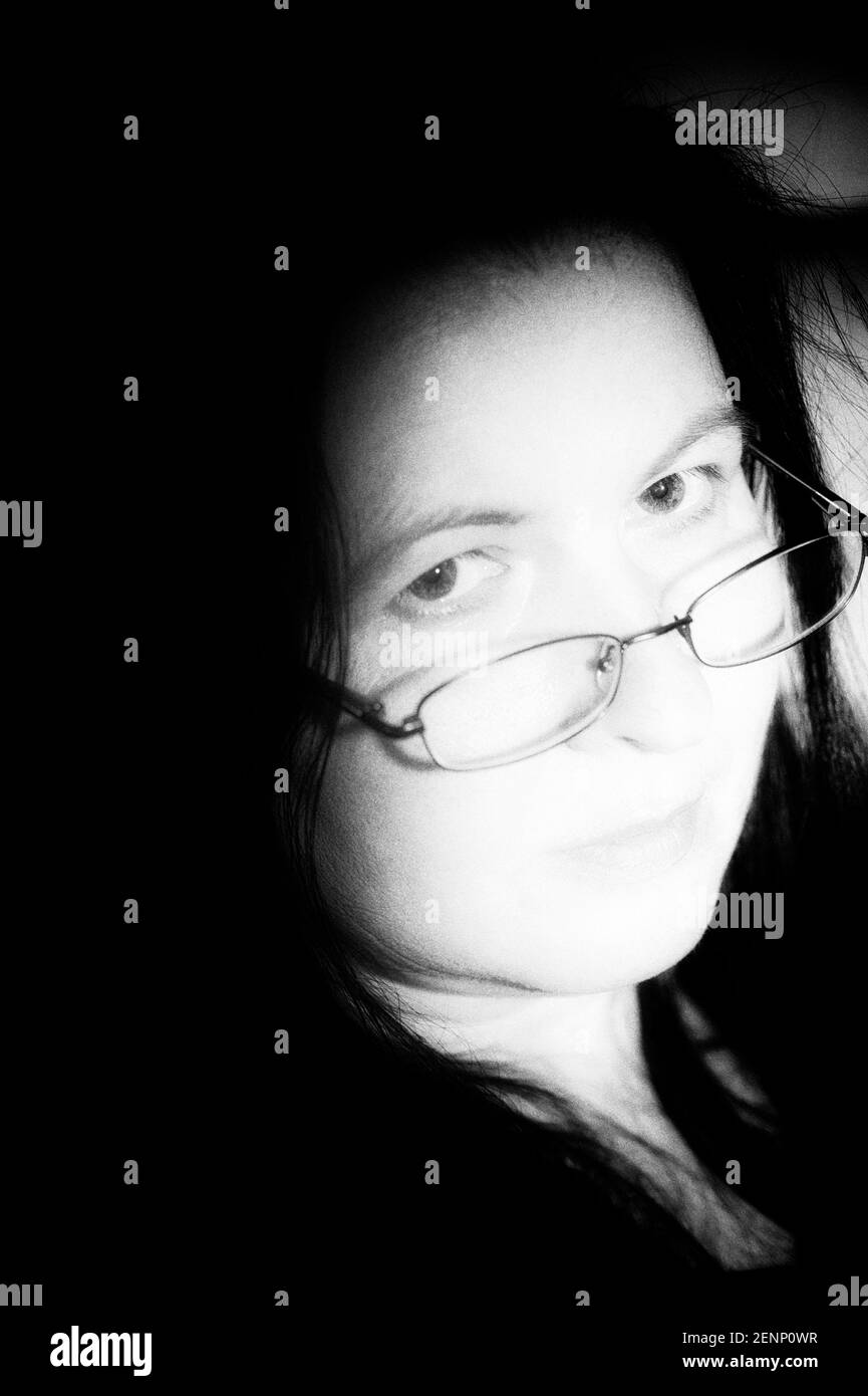 Bespectacled white woman hi-res stock photography and images - Alamy