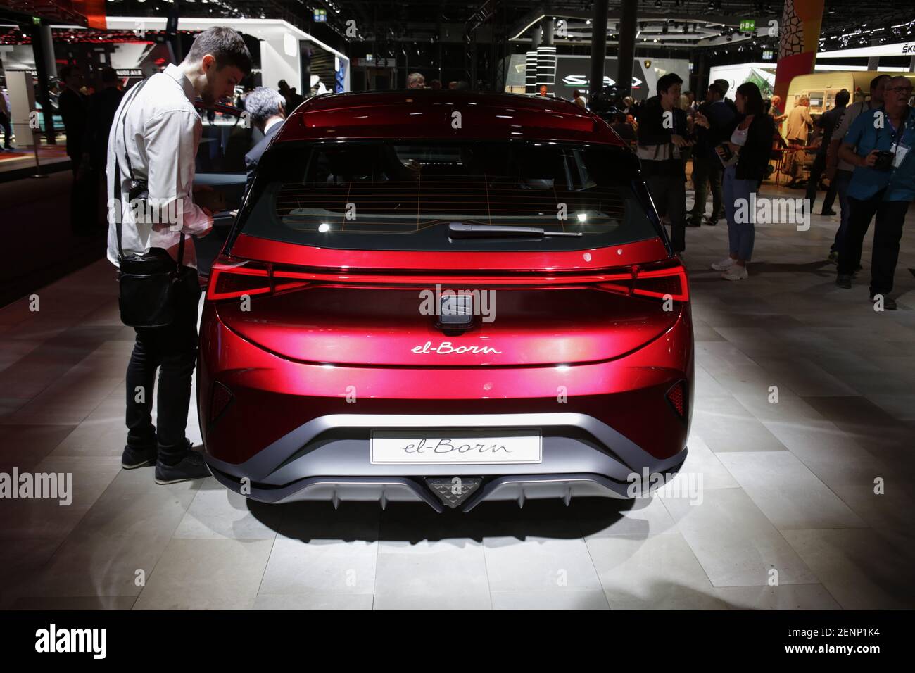Spanish car manufacturer SEAT, part of the Volkswagen Group, displays ...