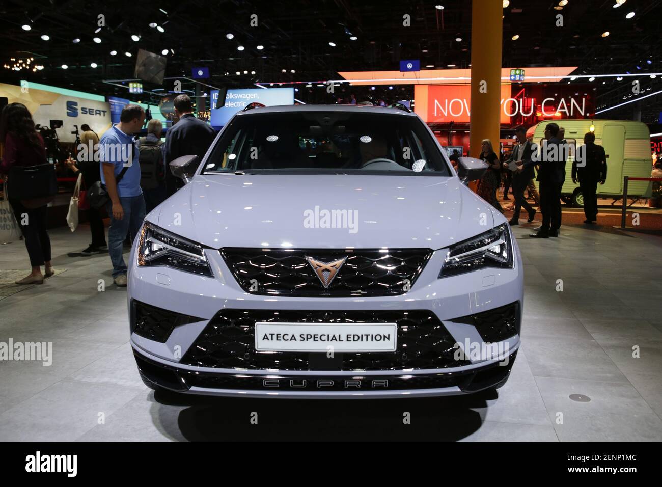 Spanish car manufacturer SEAT, part of the Volkswagen Group, displays ...