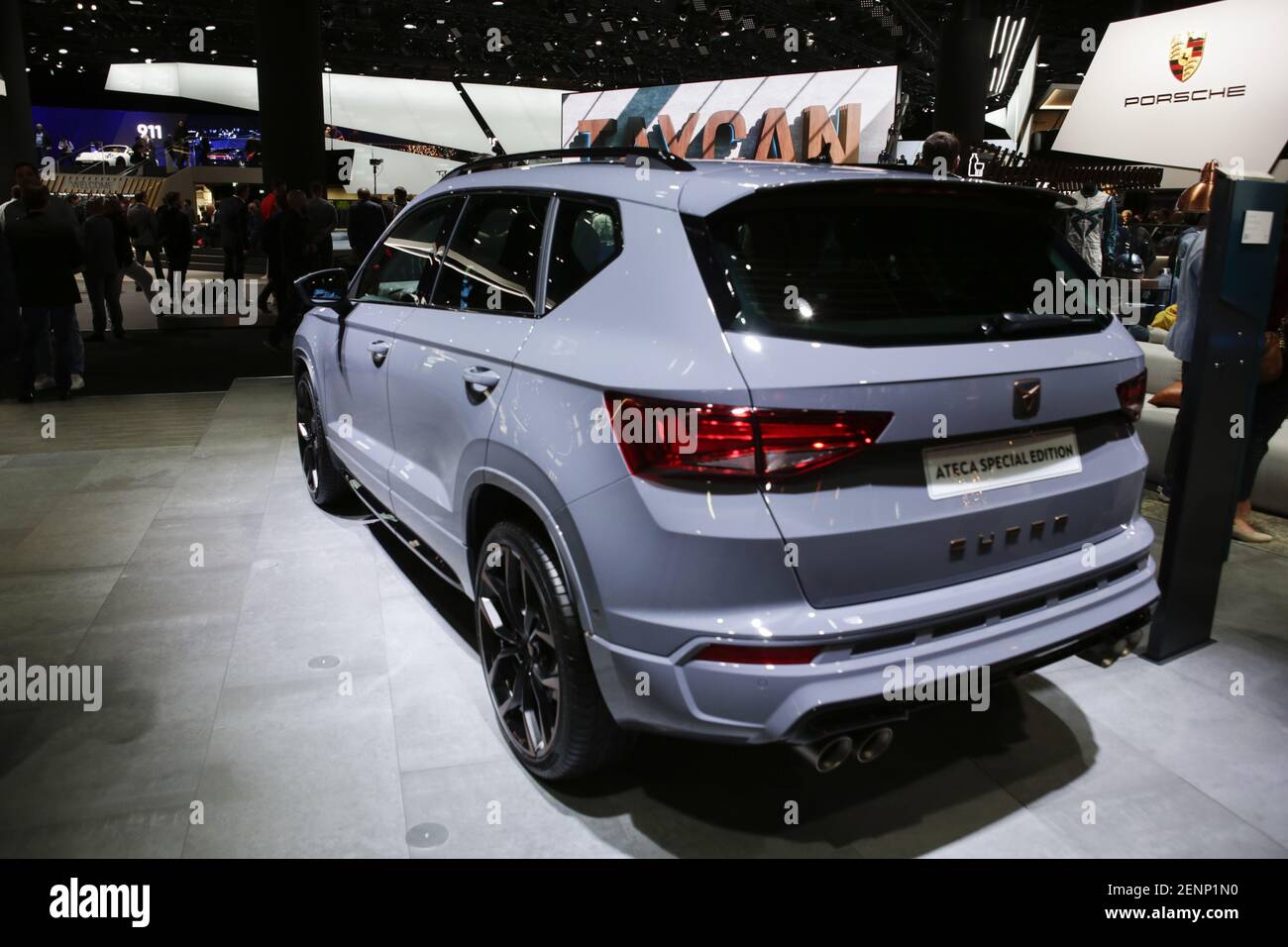 Spanish car manufacturer SEAT, part of the Volkswagen Group, displays ...