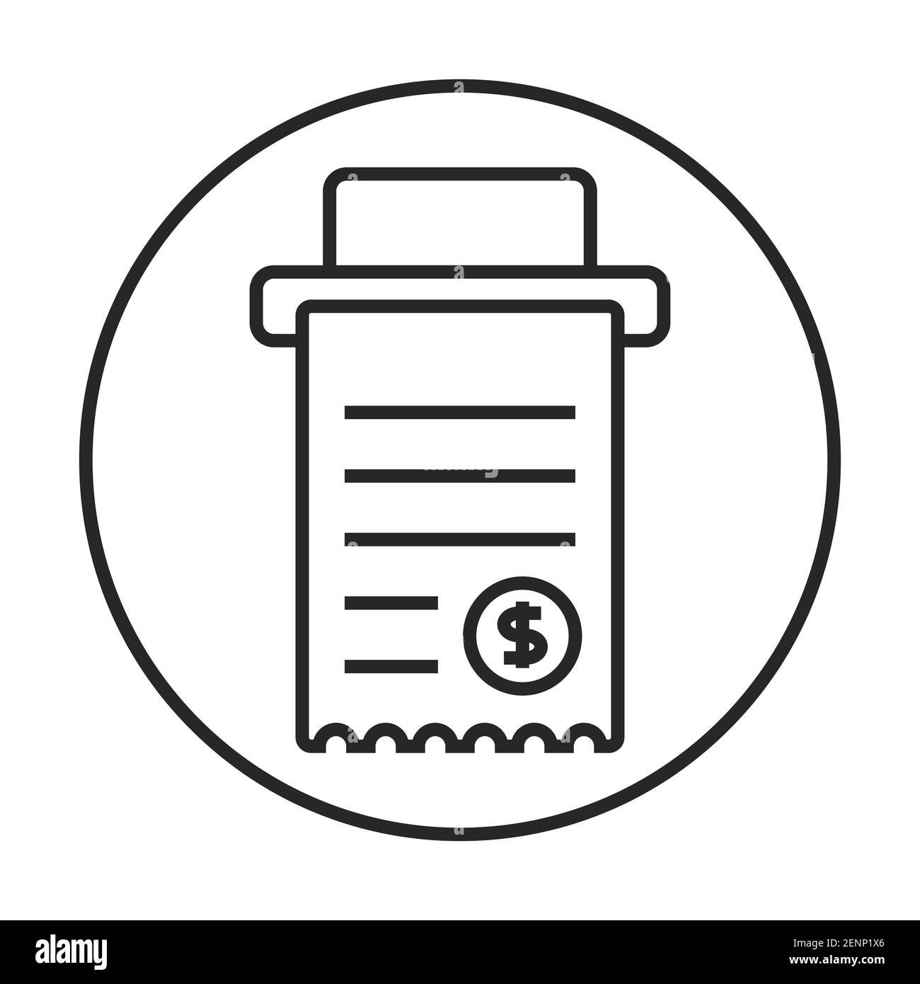 Rounded a Checkout / payment receipts line art vector icon for apps and ...