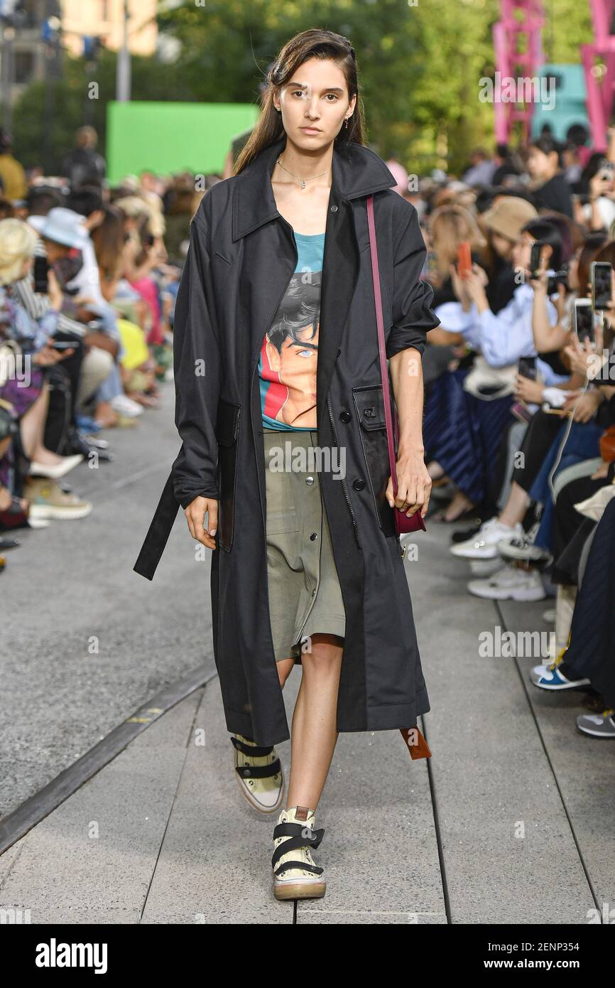 Rachelle Harris walking on the runway Coach Fashion Show during New ...
