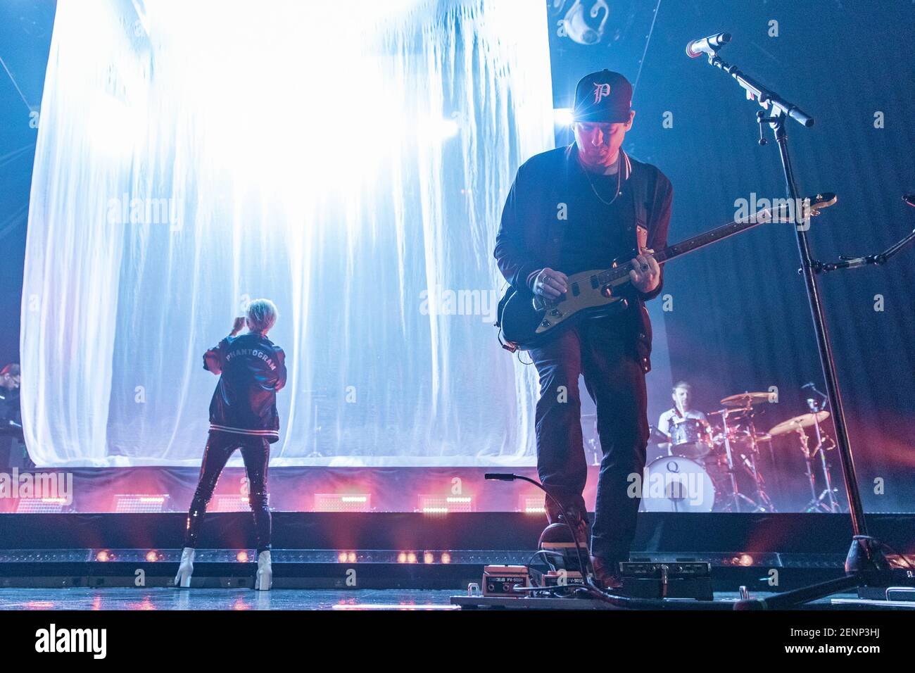 Sarah Barthel and Josh Carter of Phantogram at The Sylvee on August, 27 ...
