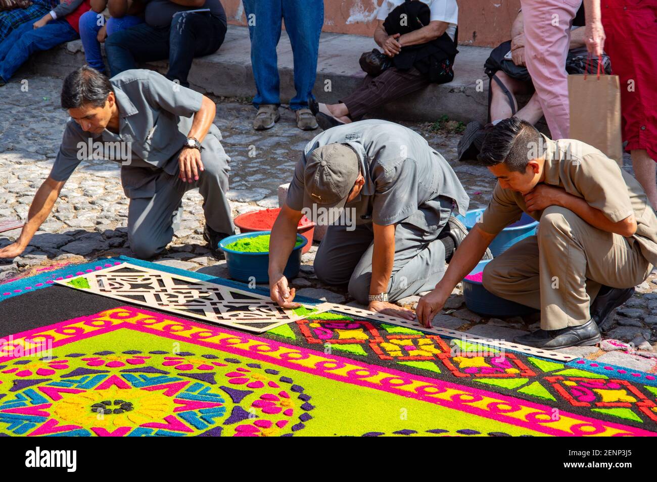 The Holy Week / Semana Santa celebrations in Antigua, Guatemala Stock ...