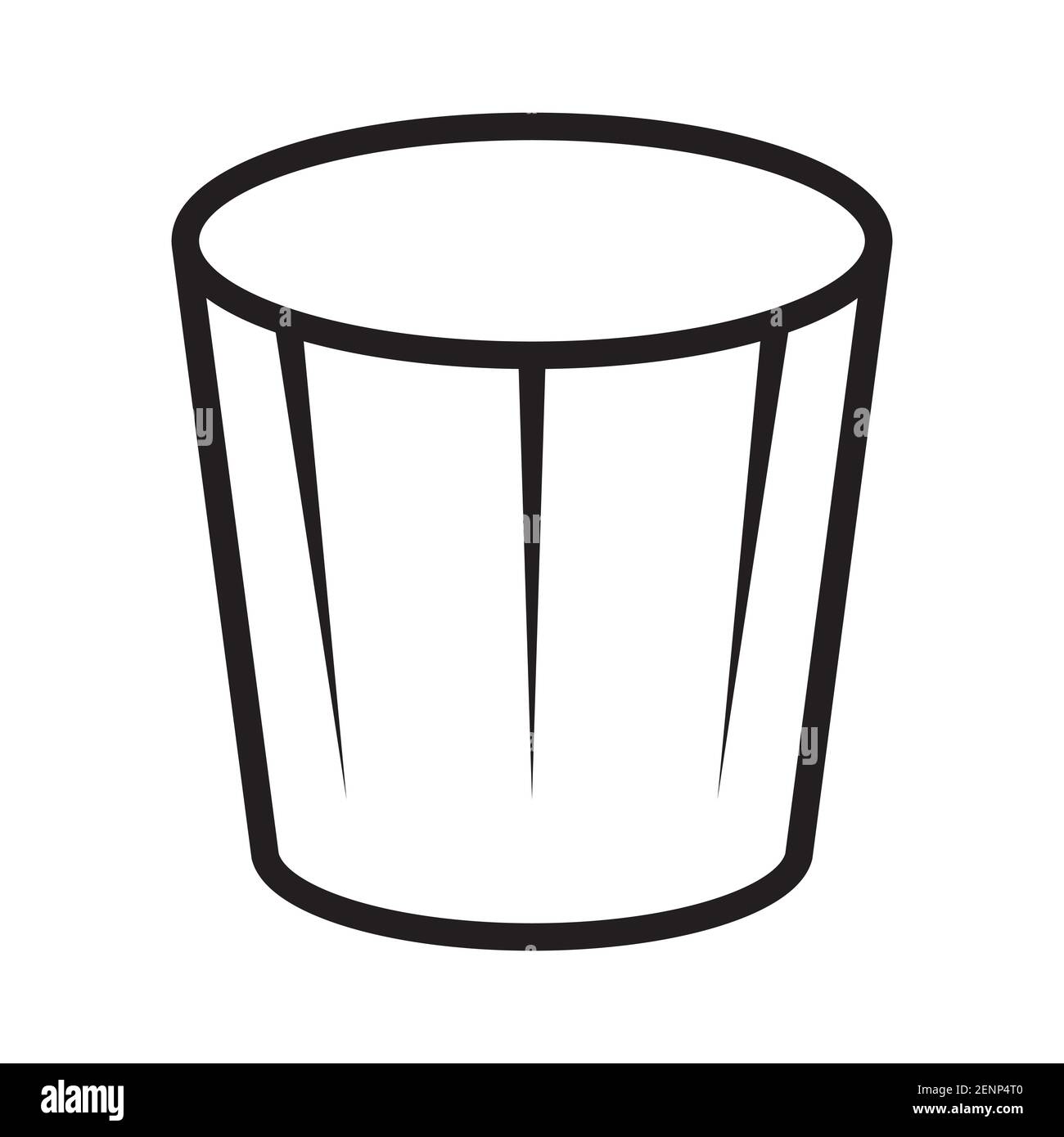 Line art vector icon a antique bottle stopper or wooden stopper for ...