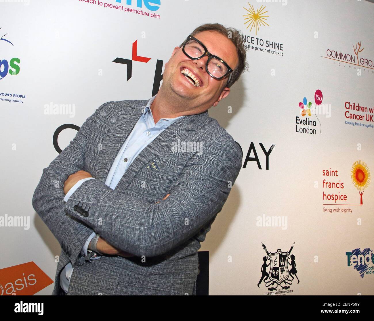Comedian Alan Carr at the BGC Charity Day 2019 at Canary Wharf. (Photo ...
