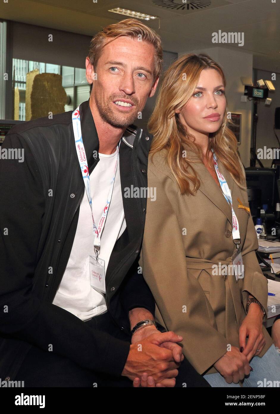 Model Abbey Clancy and footballer Peter Crouch at the BGC Charity Day ...