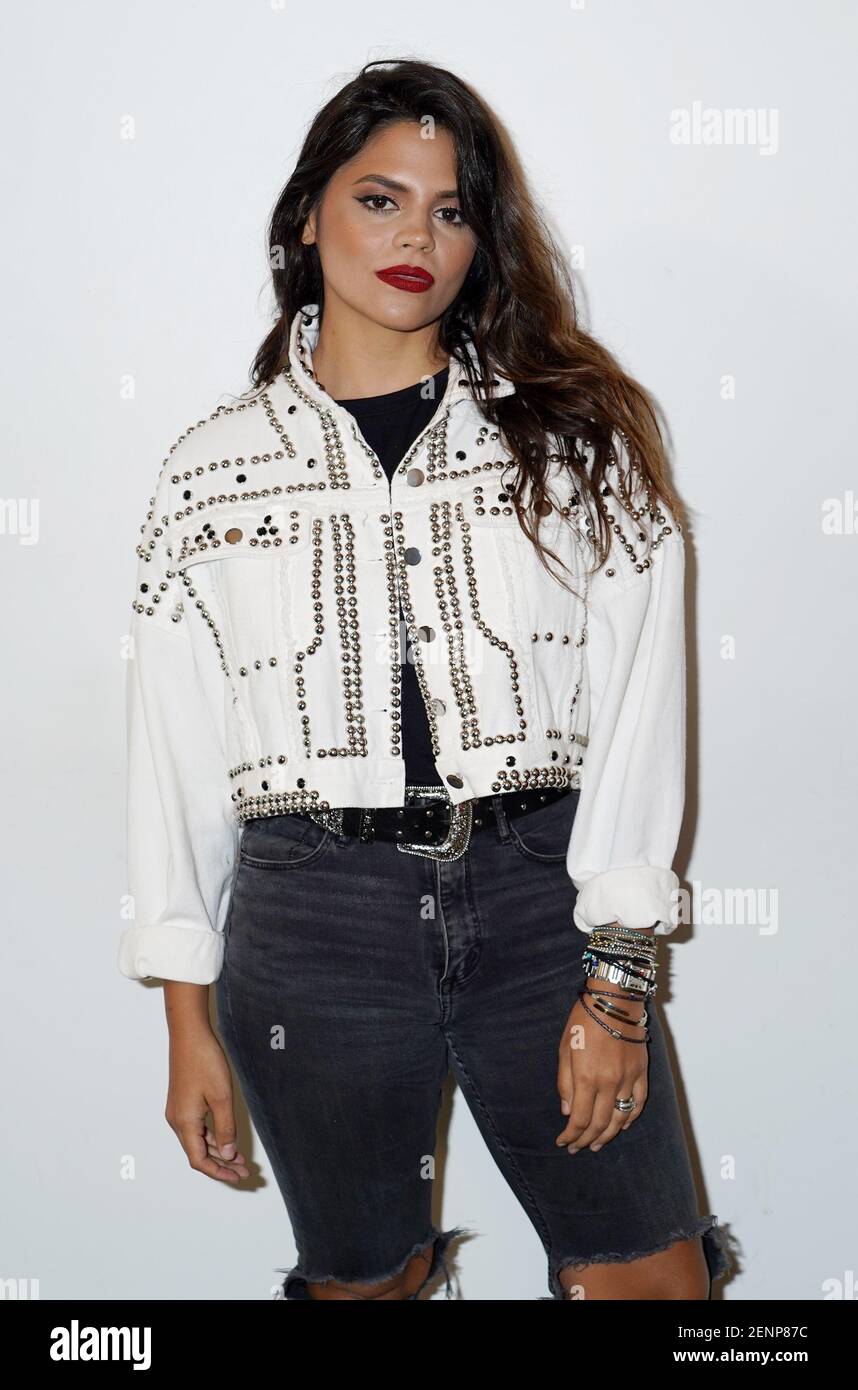 MIAMI, FL - SePT 12: Techy Fatule poses backstage for a portrait during ...