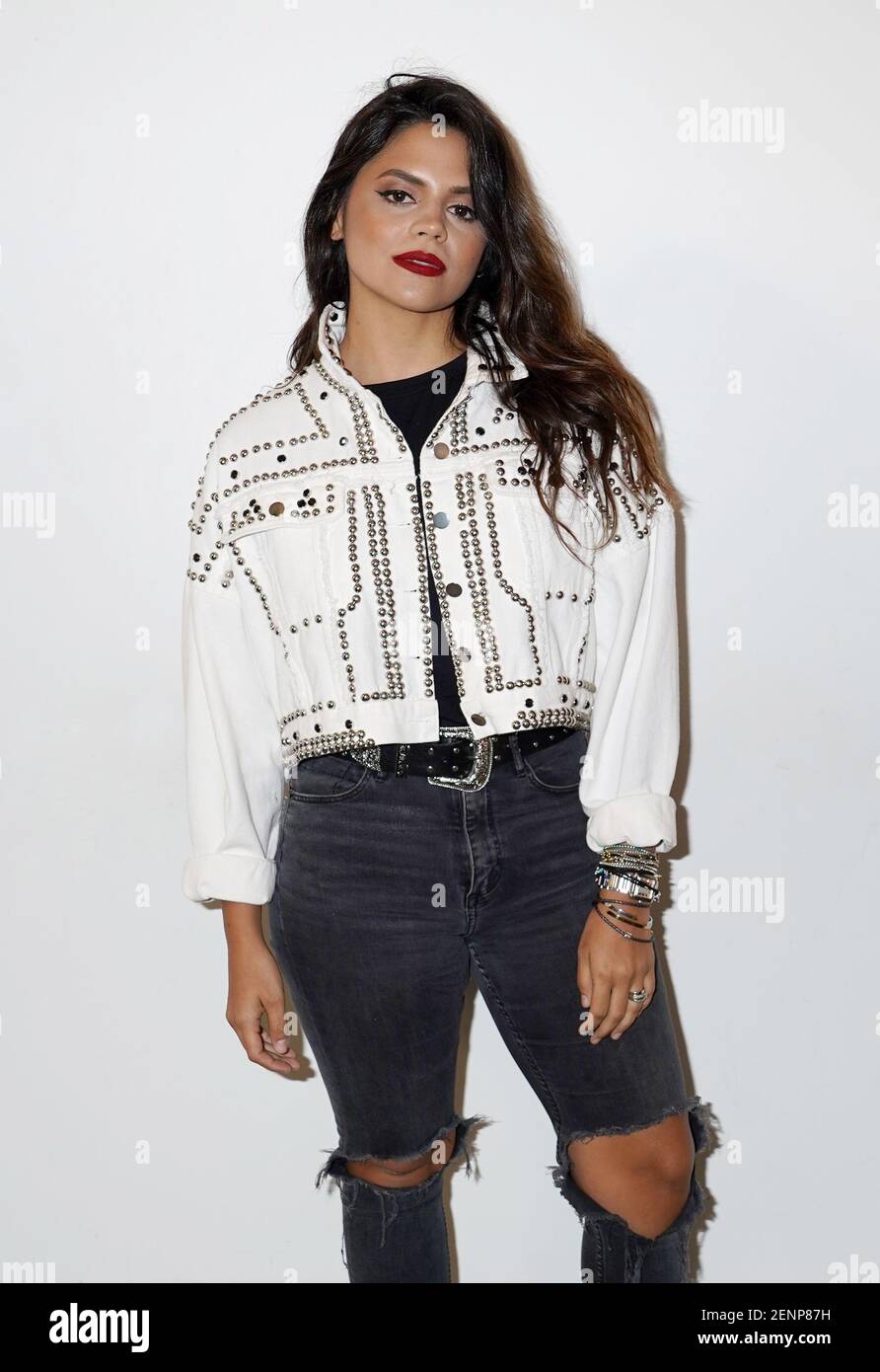 MIAMI, FL - SePT 12: Techy Fatule poses backstage for a portrait during ...