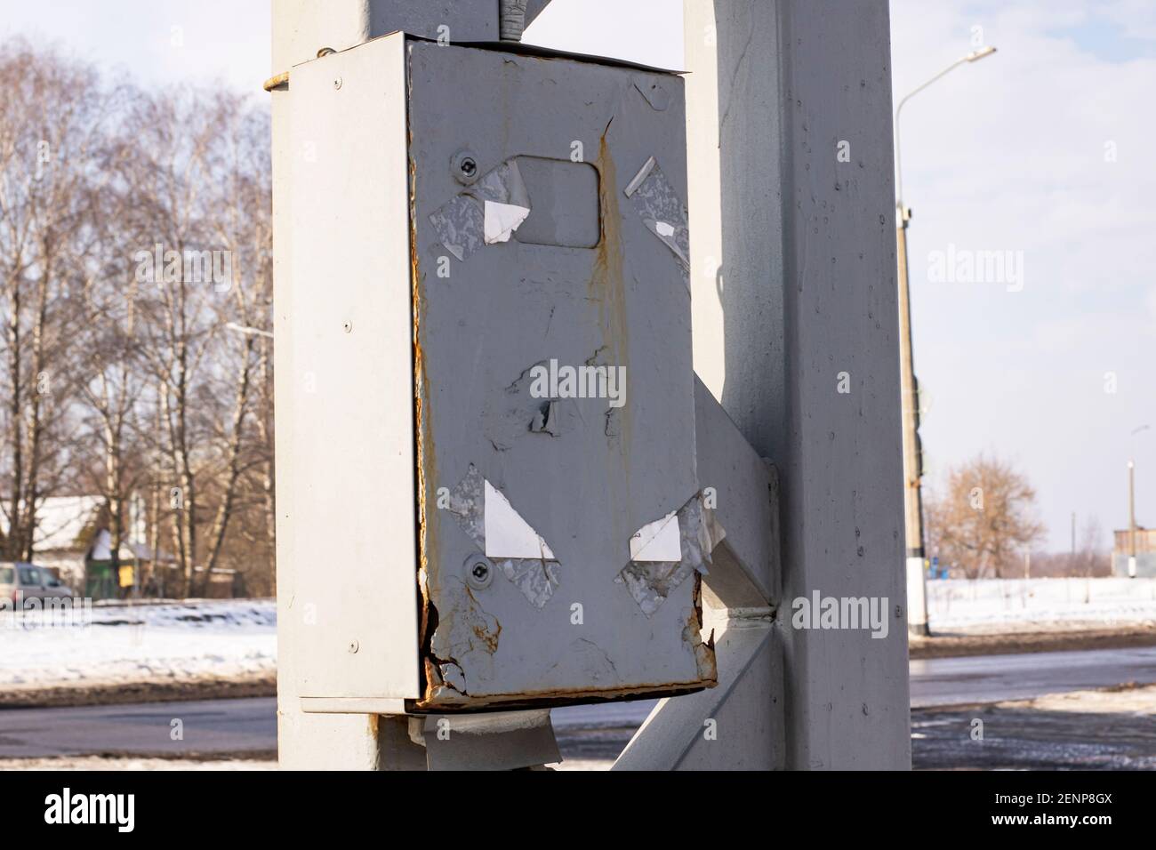 Electricity box on pole hi-res stock photography and images - Alamy