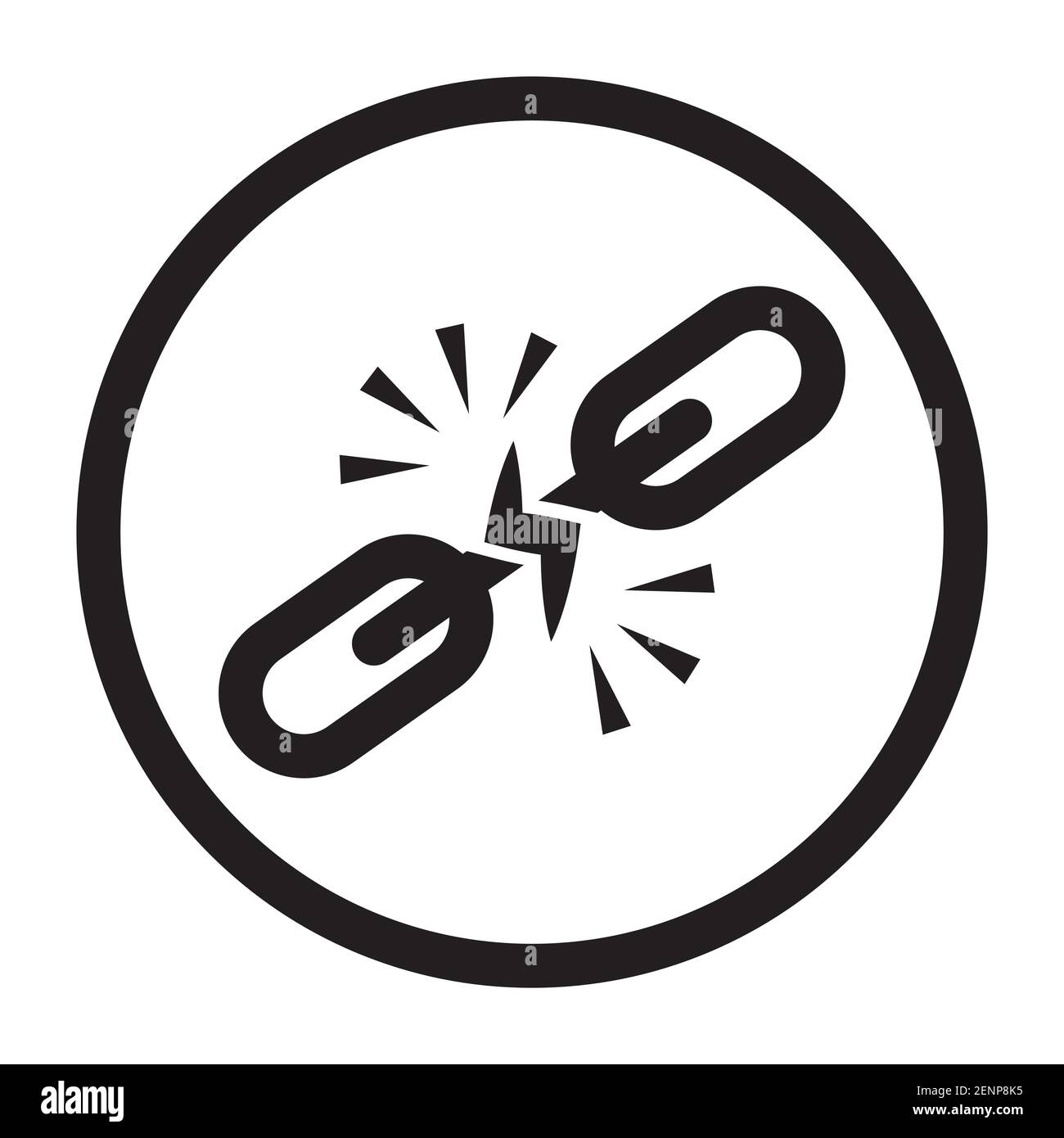 Human chain broken Cut Out Stock Images & Pictures - Alamy