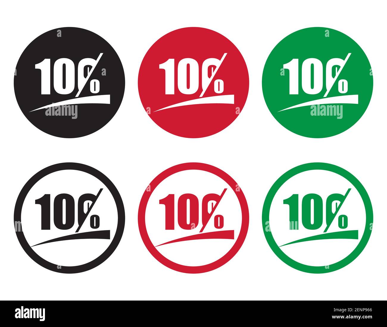 One hundred percentage or 100 percent number with underline flat vector ...