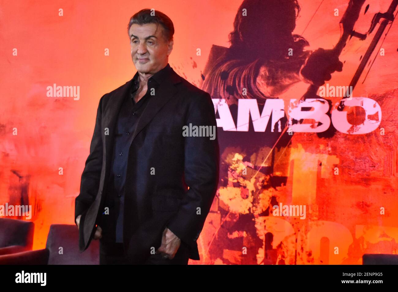 MEXICO CITY, MEXICO - SEPTEMBER 12: Sylvester Stallone poses for photos ...