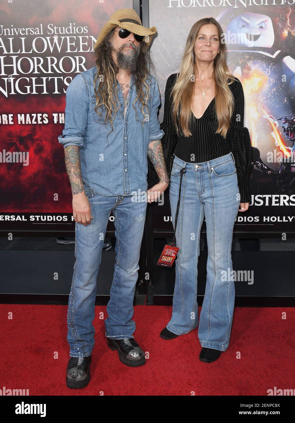Rob Zombie and Sheri Moon Zombie at the Opening Night of Universal ...