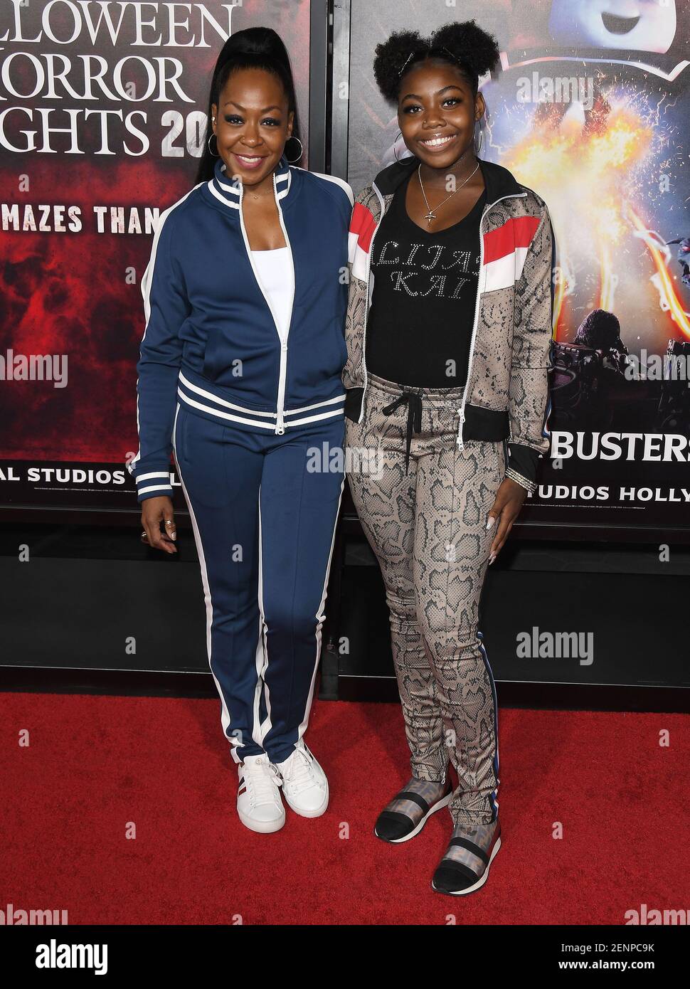 (L-R) Tichina Arnold and Alijah Kai Haggins at the Opening Night of ...