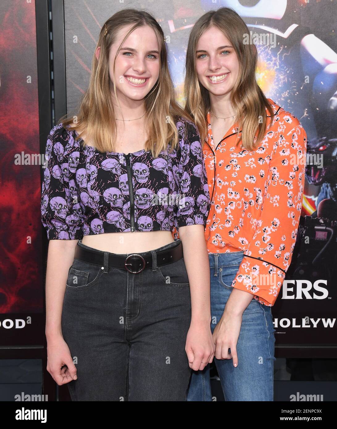 Cali Sheldon and Noelle Sheldon at the Opening Night of Universal Studios' HALLOWEEN HORROR ...