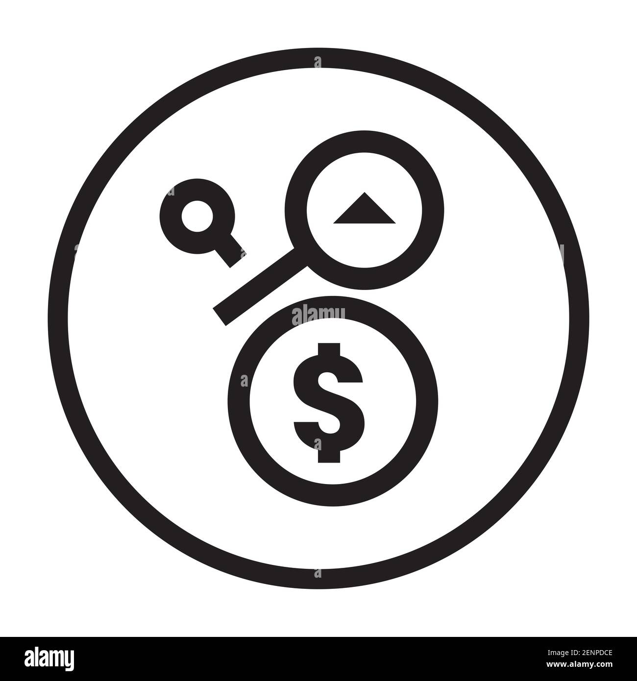 Business sales analysis line art icon for apps or websites Stock Vector ...