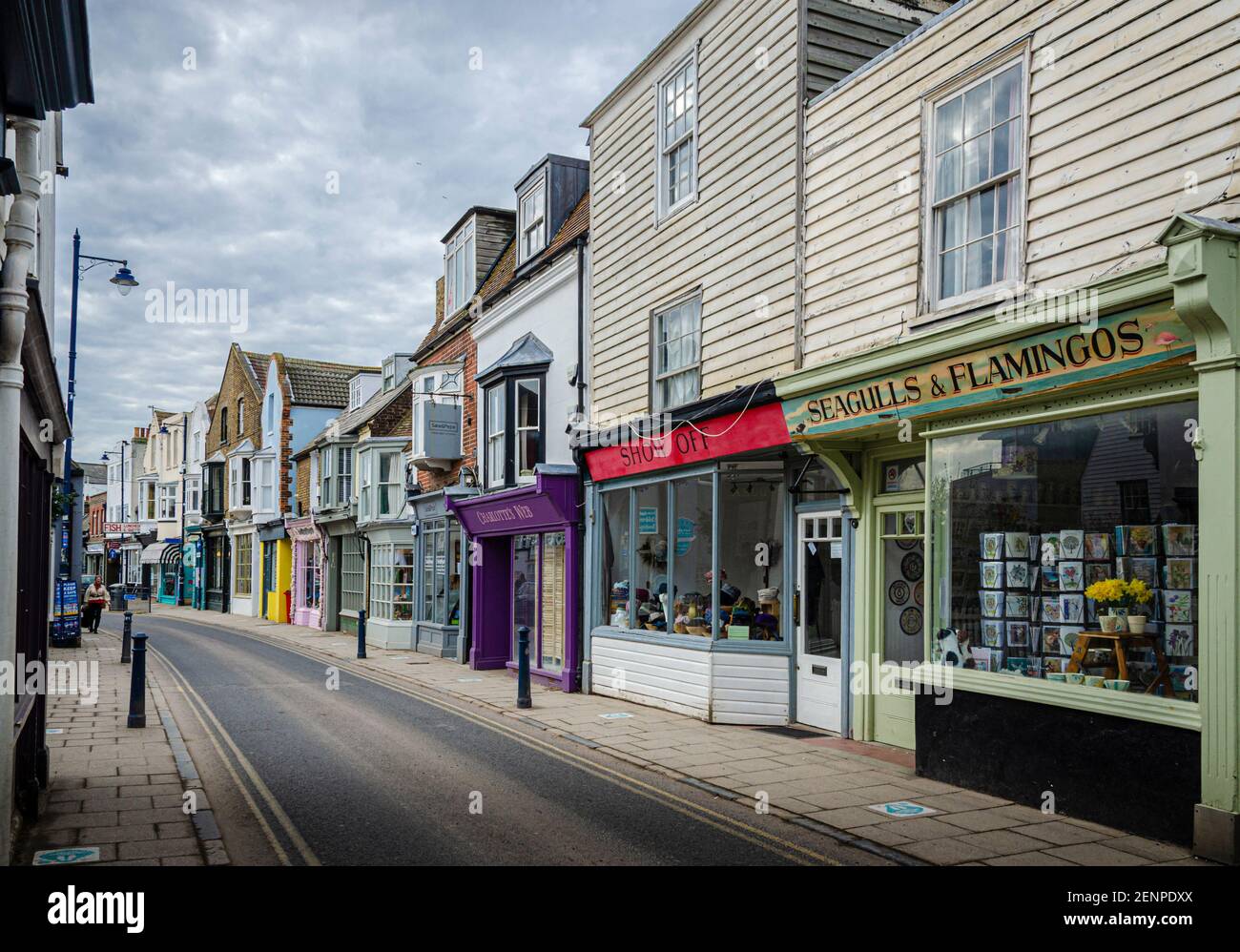 Whitsable, Kent, UK, February 2021 - Street view of Harbour Street ...