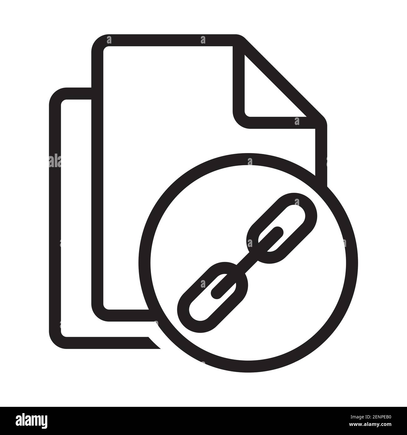 line art vector icon a folder copy link for apps and websites Stock ...