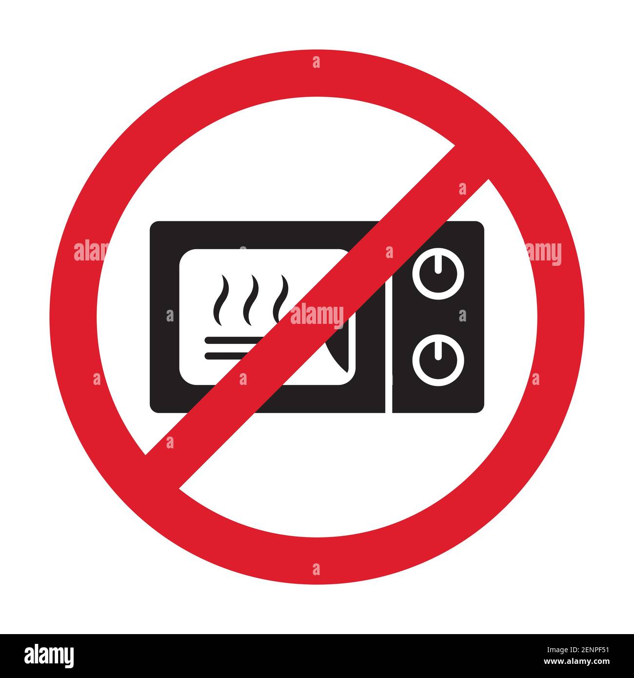 prohibition sign the use microwave / oven for apps or website Stock ...